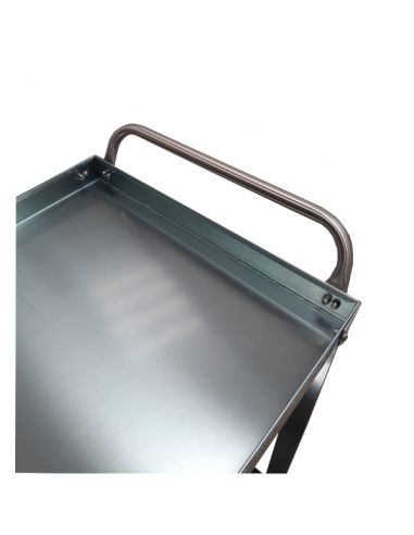 Stainless steel Mobile trolley for care 60x40x80cm