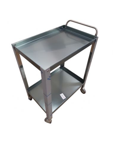Stainless steel Mobile trolley for care 60x40x80cm
